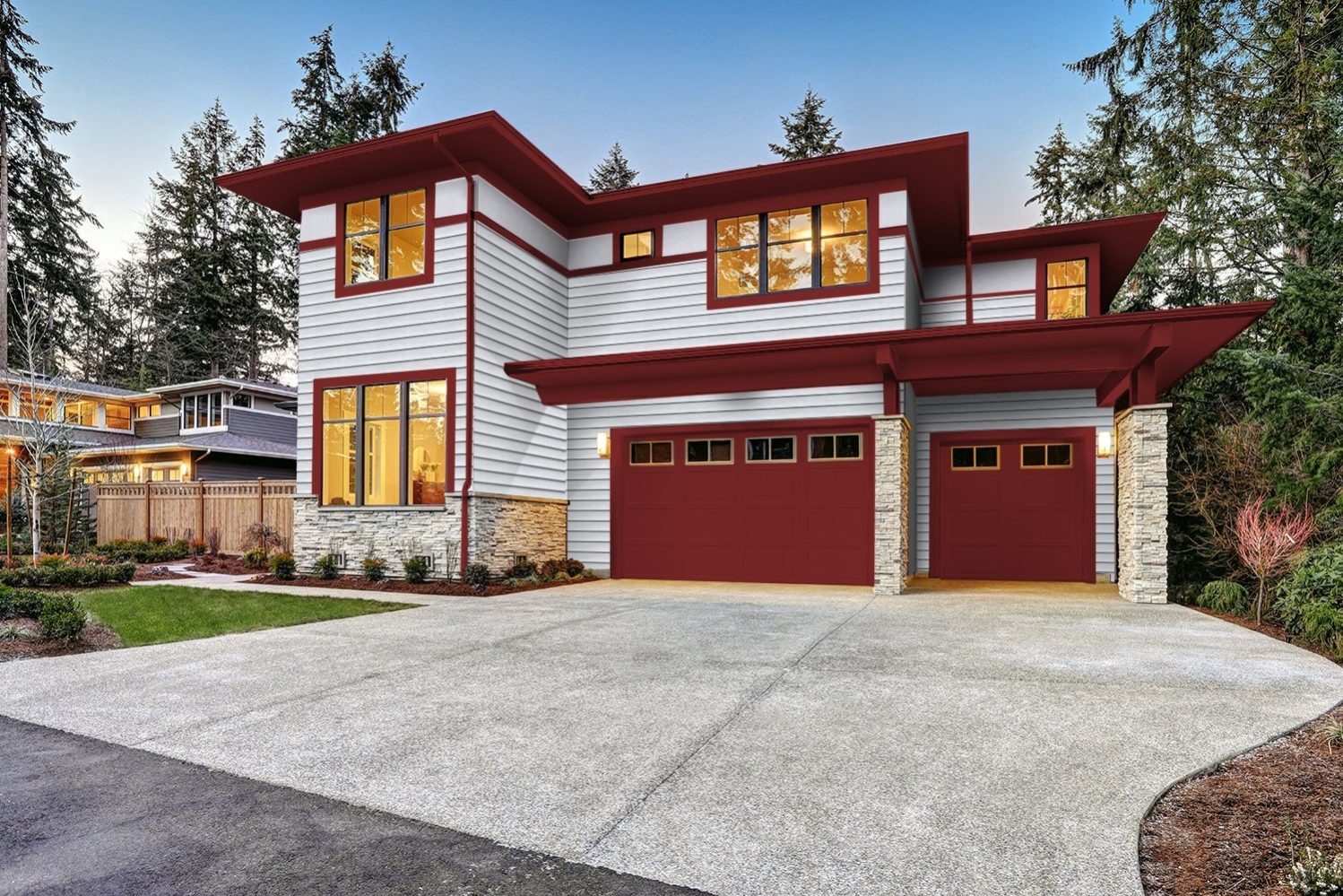 10 White House and Red Trim Unique Design Ideas | Allura USA