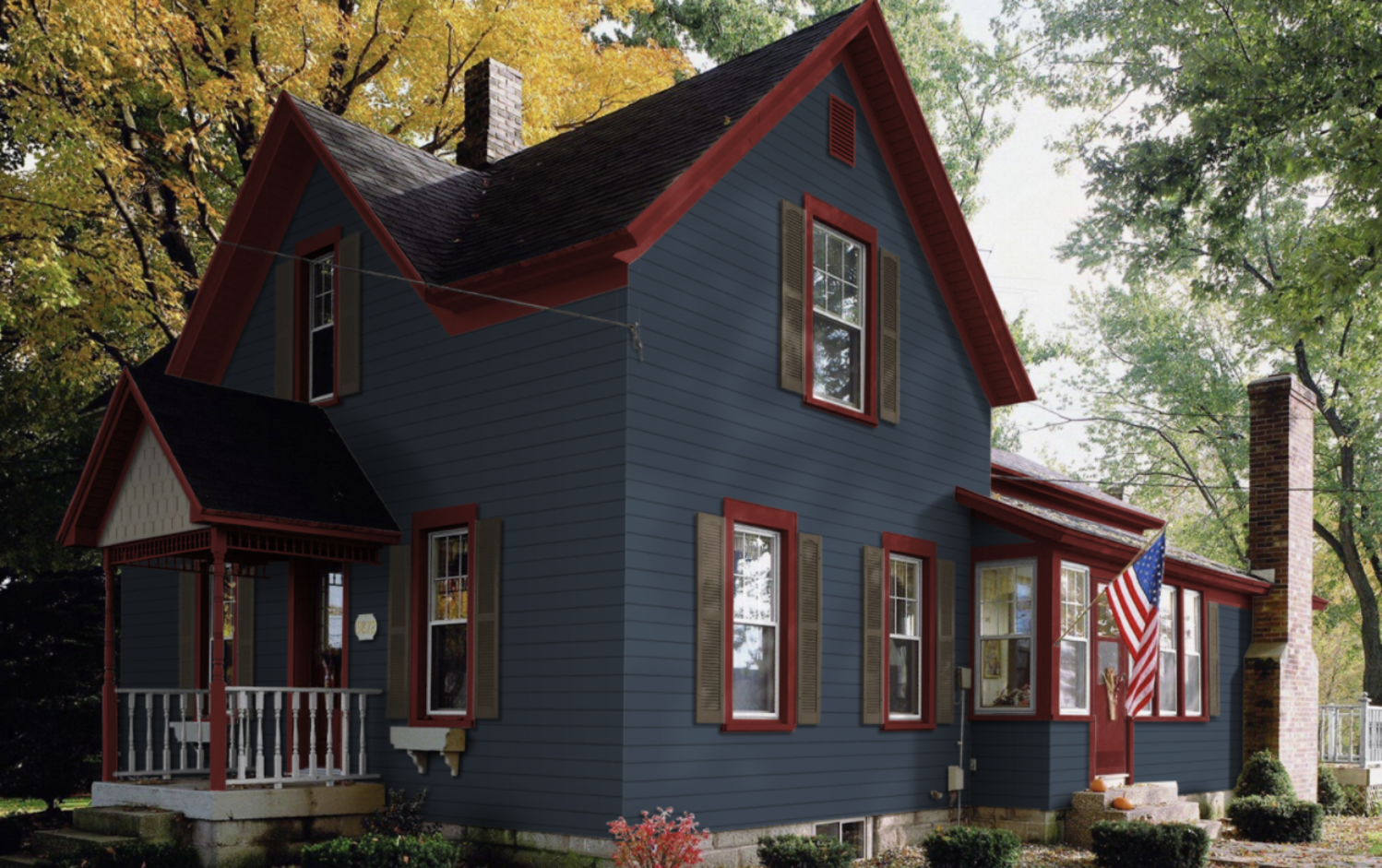 5 Midnight Blue & Dark Blue Siding Color Ideas | Allura USA