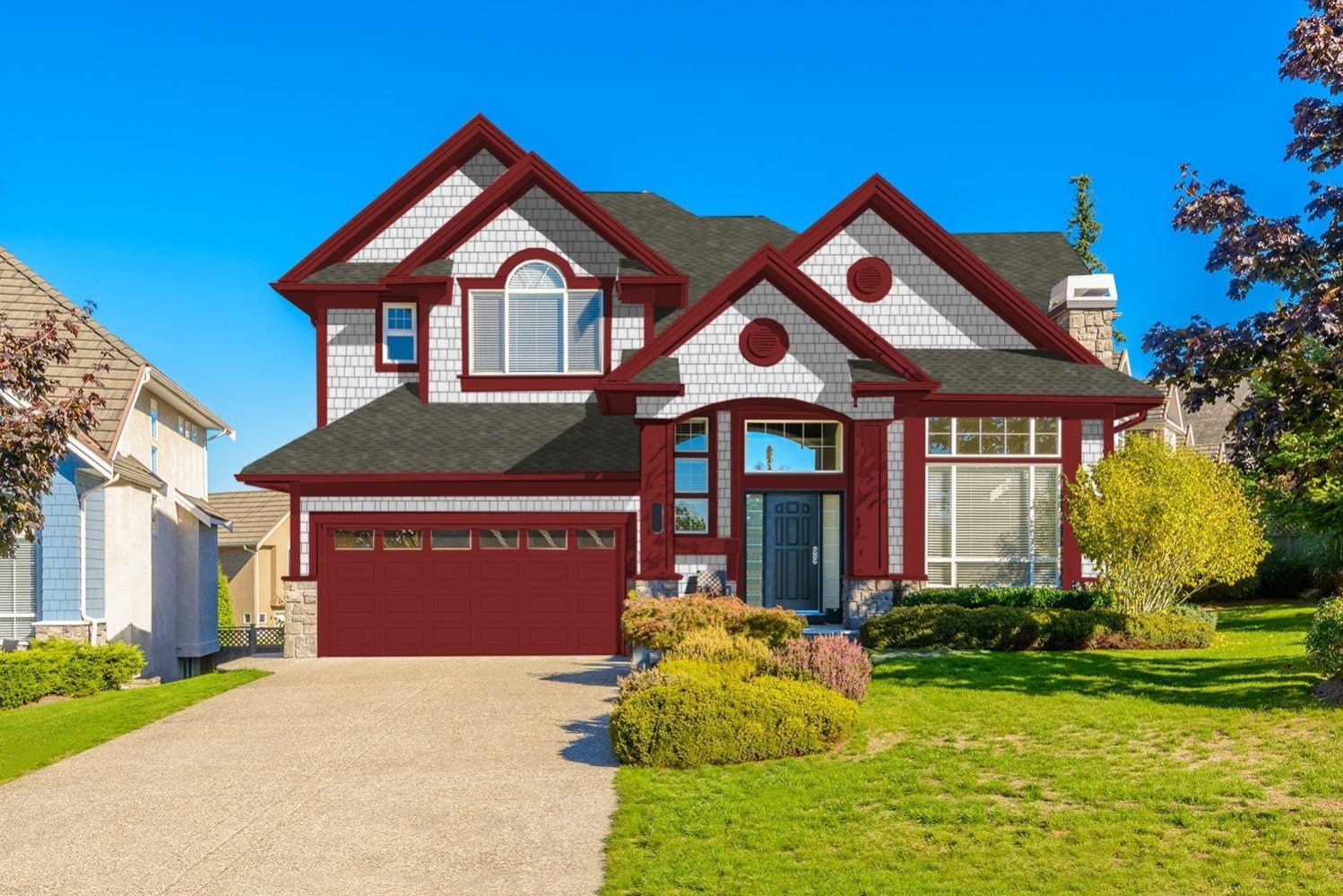 10 White House and Red Trim Unique Design Ideas | Allura USA